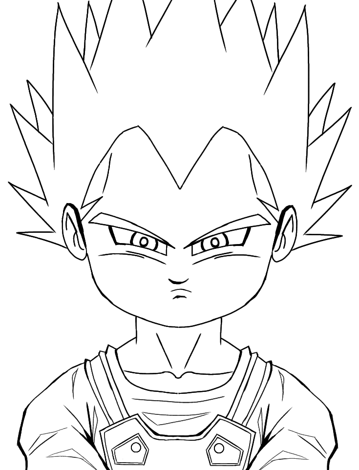 Vegeta line art for coloring - ibisPaint