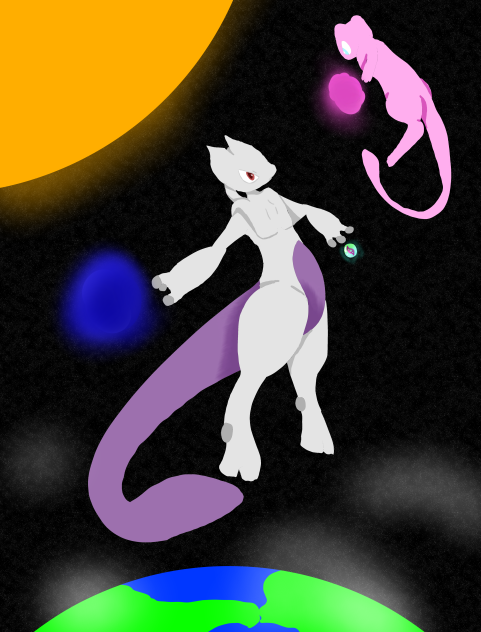 Mew and mewtwo - ibisPaint