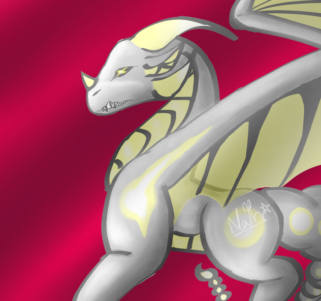 silver knight dragon flag - ibisPaint