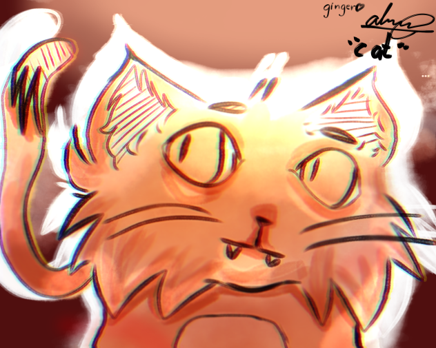 Dramatic Cat Drawing - ibisPaint