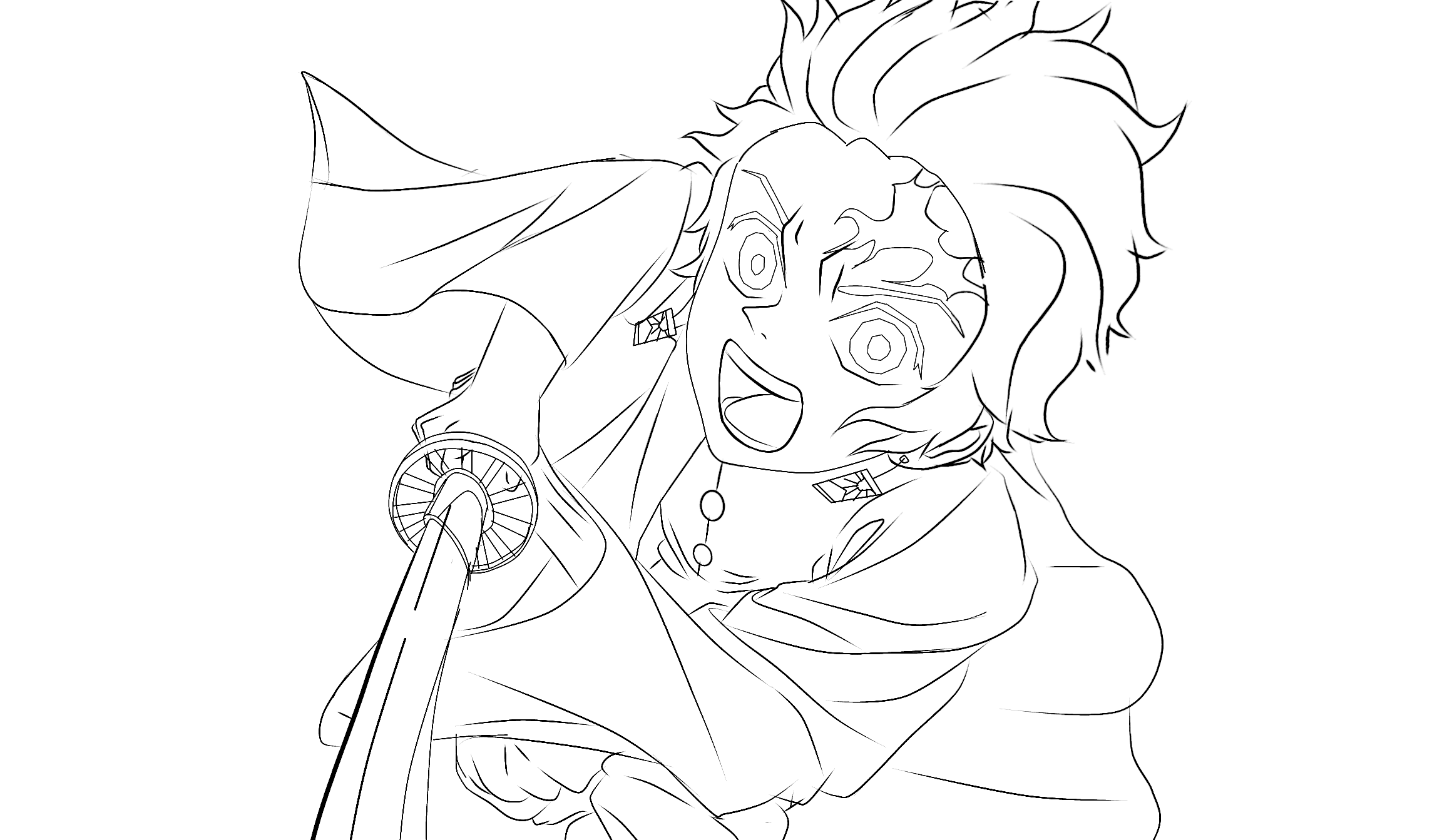 tangiro lineart - ibisPaint