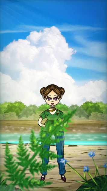 The girl in a jungle - ibisPaint