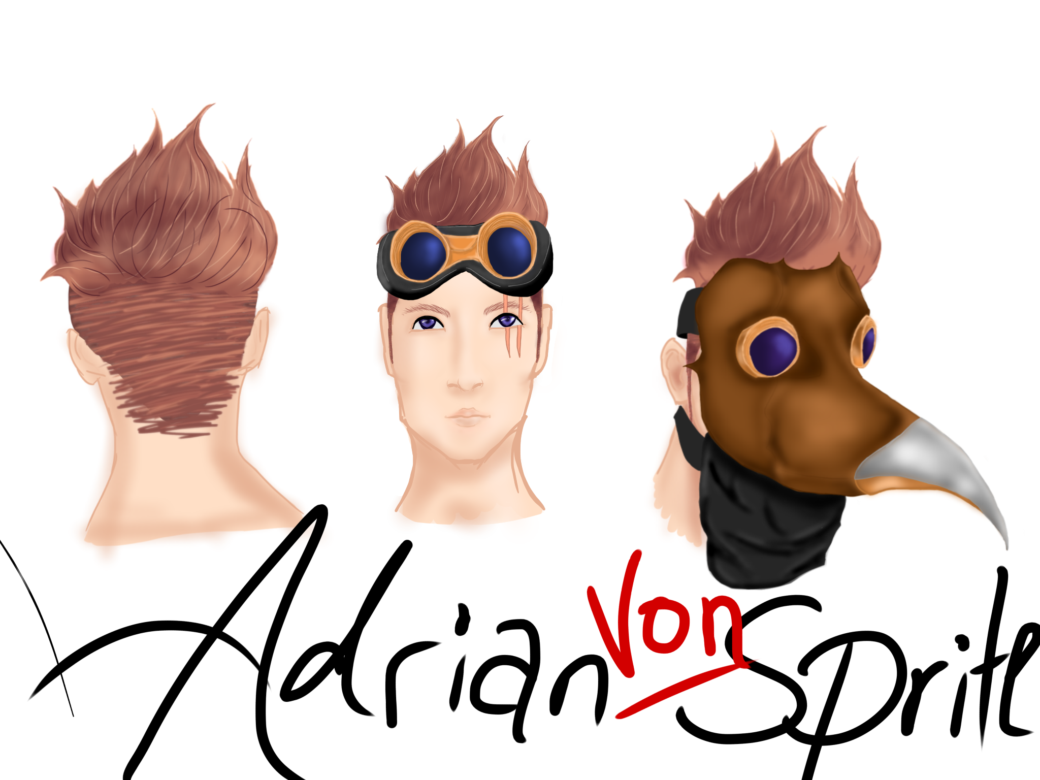 Adrian Von Sprite Steampunk character - ibisPaint