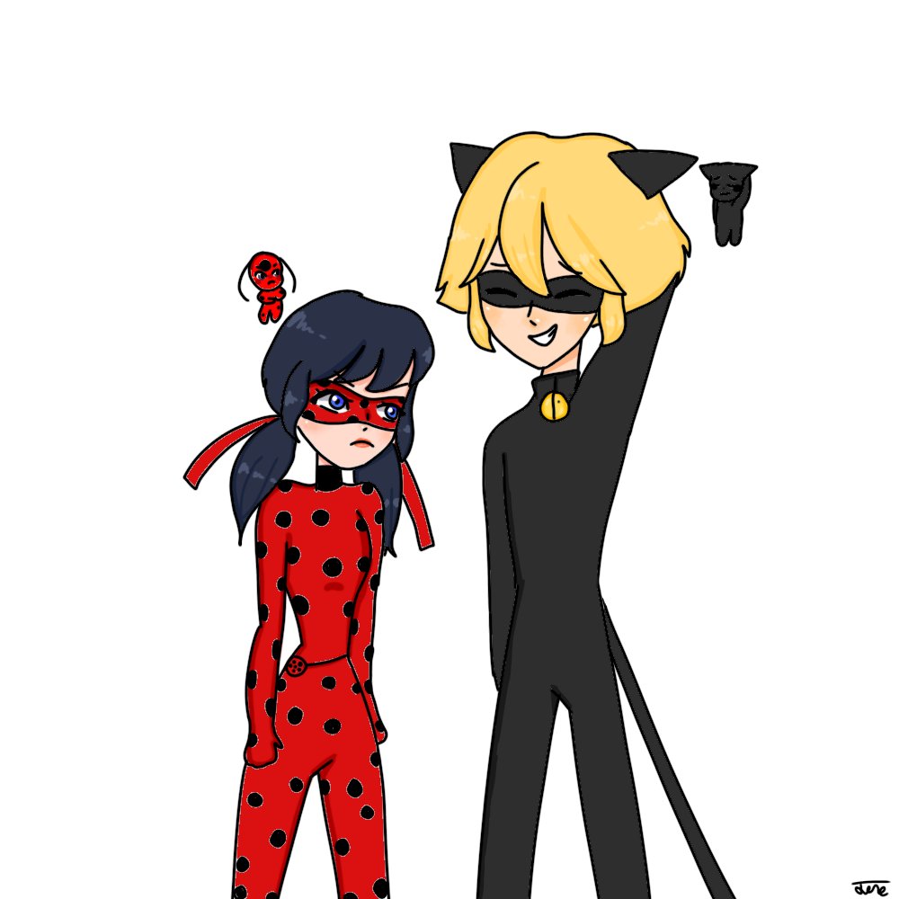 ladybug and cat noir - ibisPaint