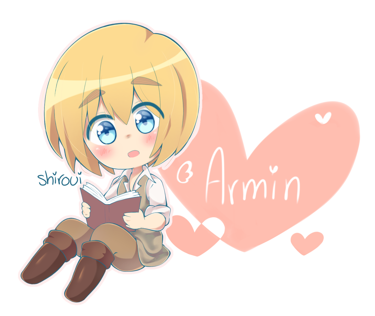 Armin Arlert Book Heart AOT - ibisPaint
