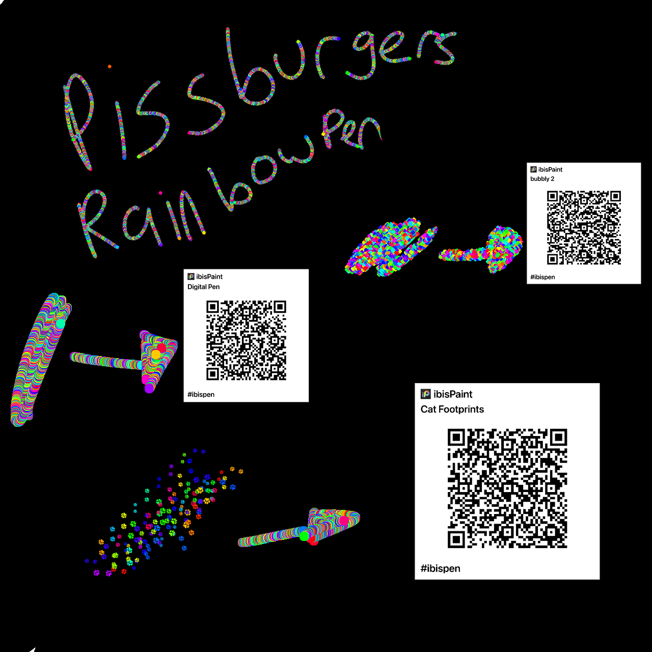 Pissburgers rainbow pens - ibisPaint