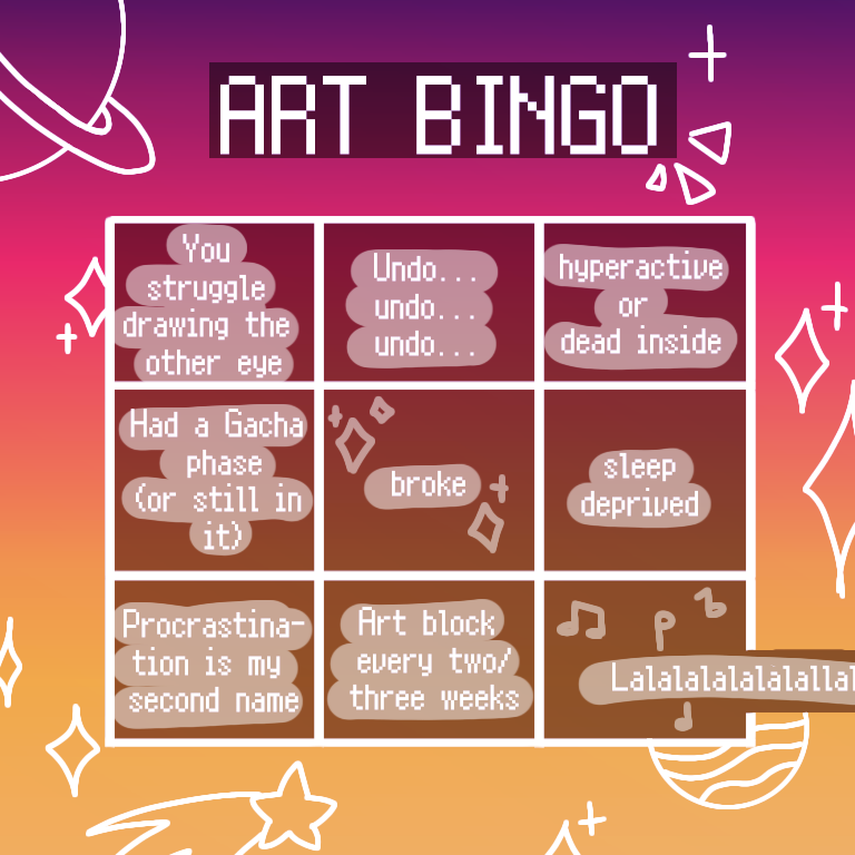 ART BINGO (completed) - ibisPaint
