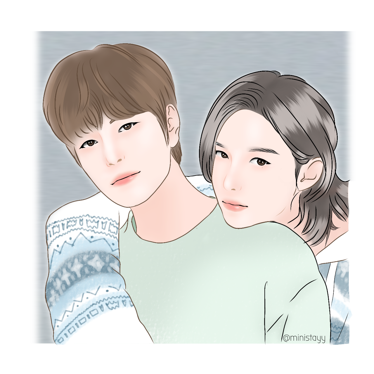 Hyunjin and Seungmin from Stray Kids - ibisPaint