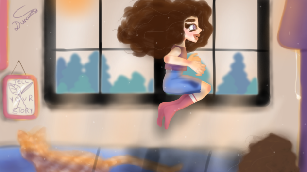 Illustration, Joyful jump,Speed painting - ibisPaint