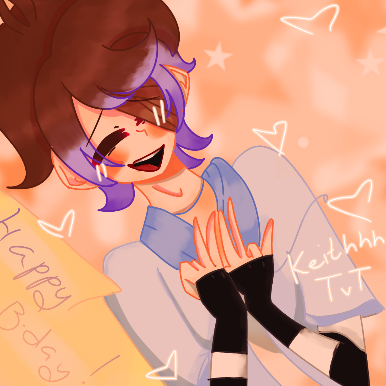 💜HAPPY BIRTHDAY KEITH-TREVORRRR💜 - ibisPaint