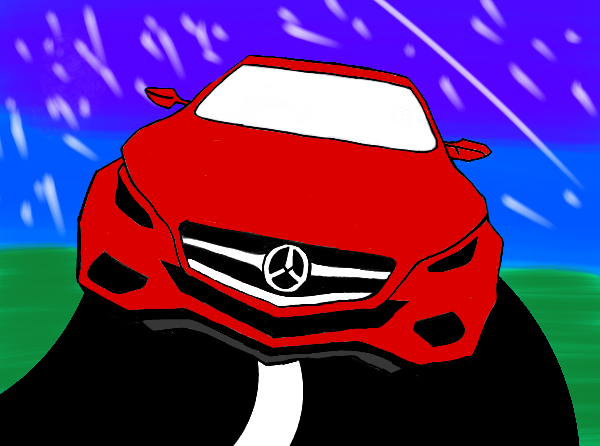 Driving at the night - ibisPaint