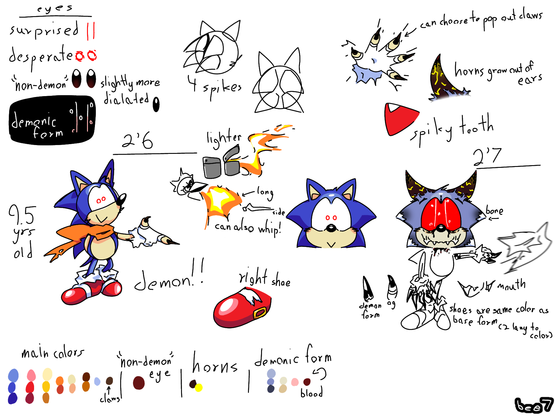 D. Sonic Reference Sheet - ibisPaint
