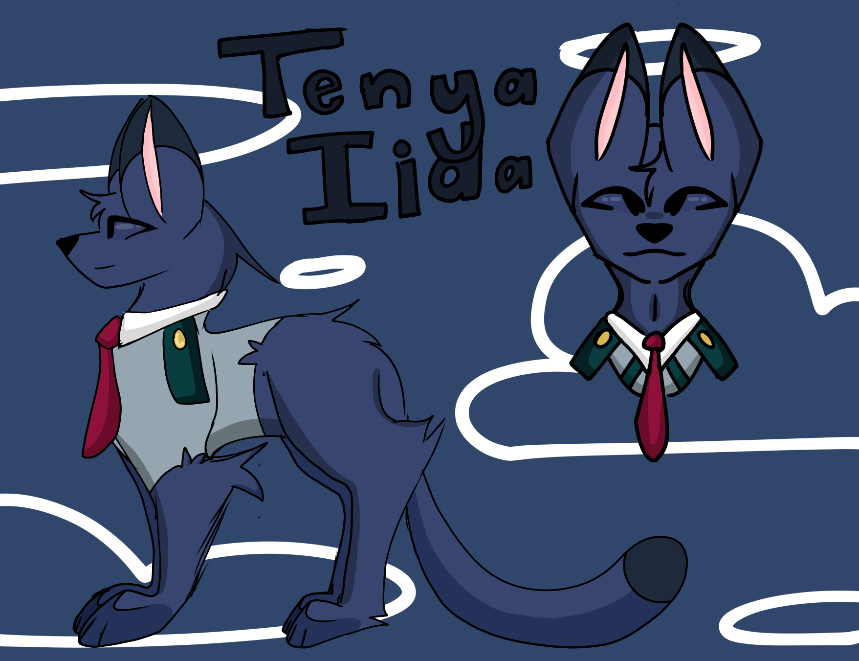 Tenya Iida from mha as a cat - ibisPaint