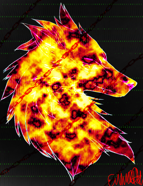 fire wolf - ibisPaint