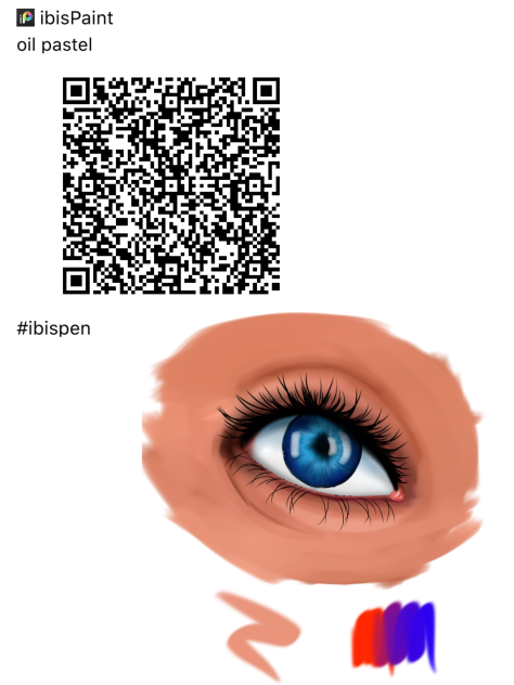 Qr code(oil pastel)👁 - ibisPaint