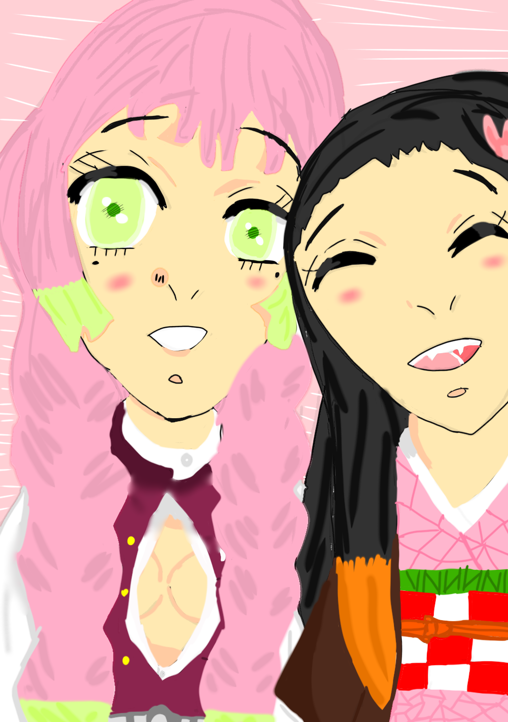 mitsuri and nezuko - ibisPaint
