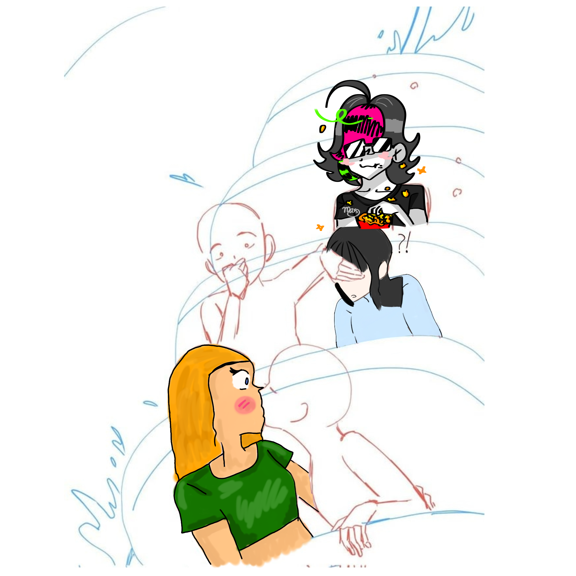 cutely witnesses a romance - ibisPaint