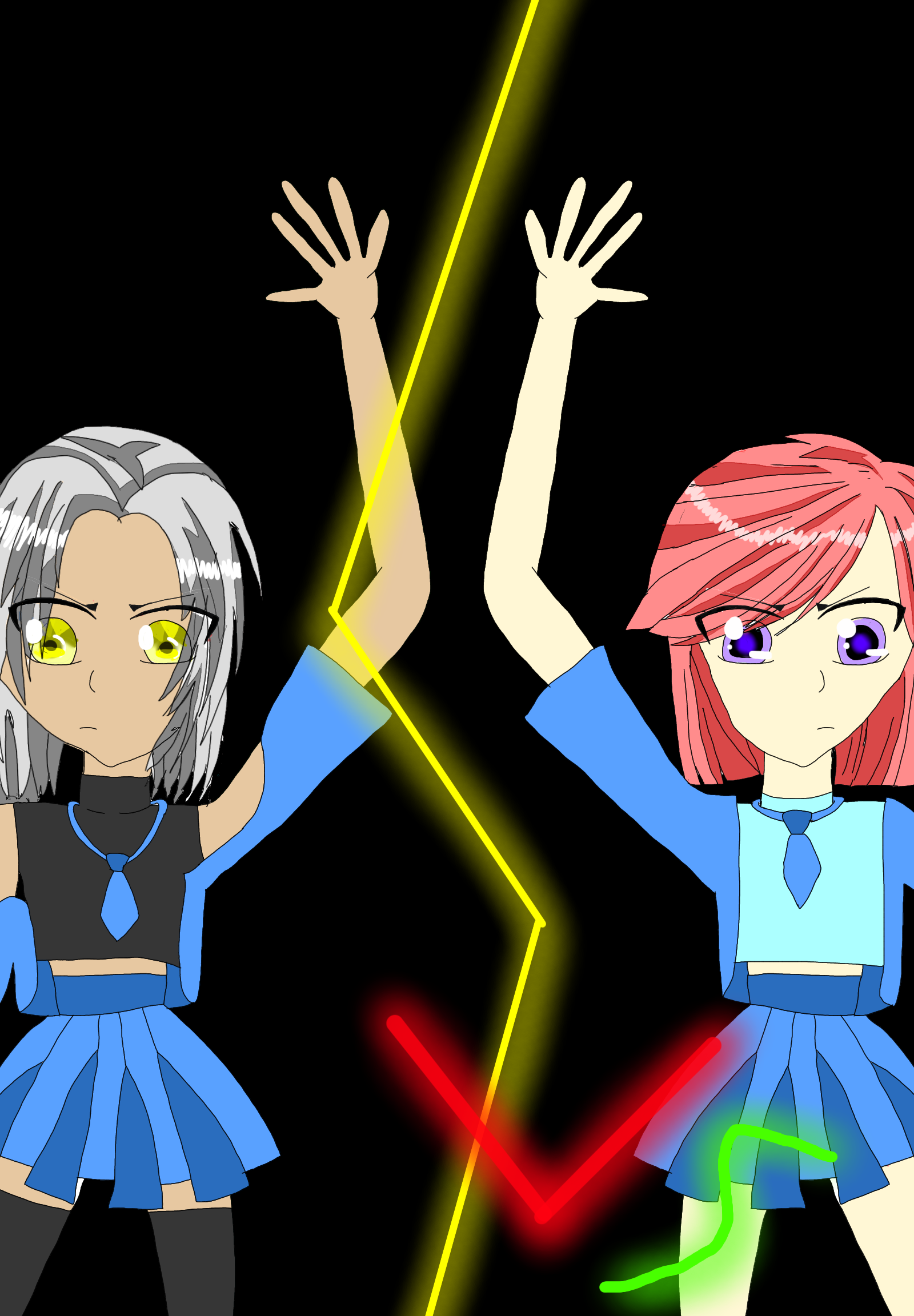 Nora vs mina - ibisPaint