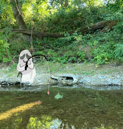 fishing ghost - ibisPaint