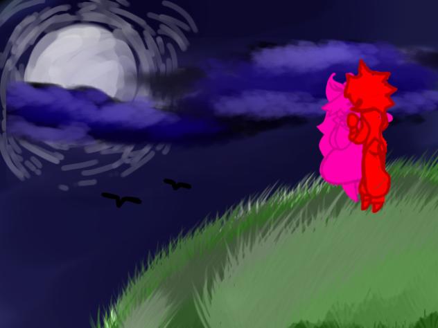 Twirling in the moonlight. - ibisPaint