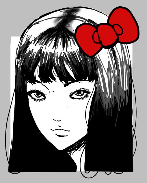 junji ito x hello kitty collab - ibisPaint