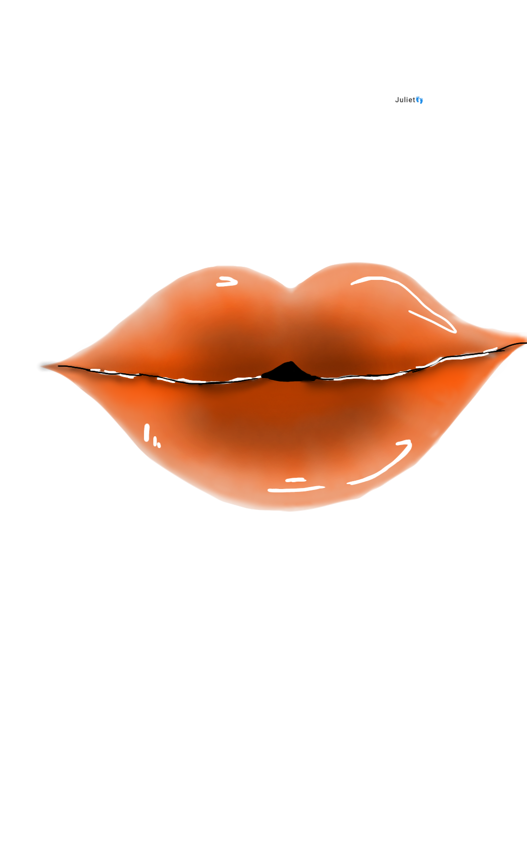 Orange lips - ibisPaint