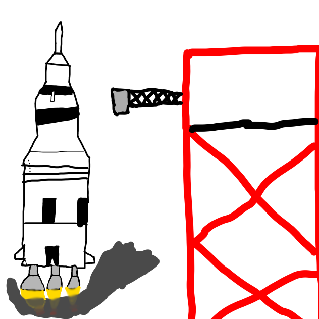 Saturn-5 rocket (apollo-11) - ibisPaint