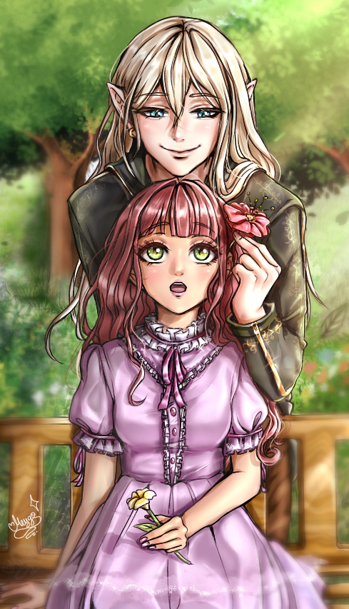 the princess and the elf - ibisPaint