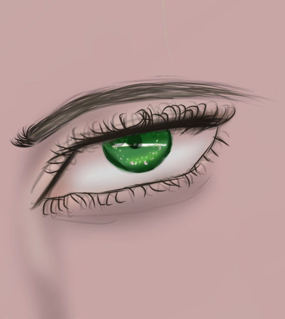 Green eyes - ibisPaint