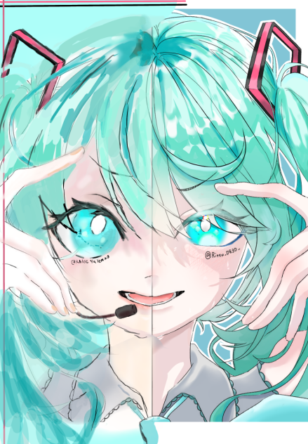 Hatsune Miku collaboration art - ibisPaint