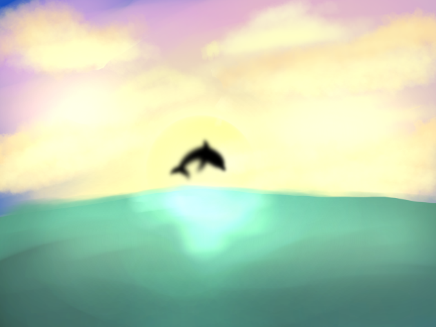 Sunset sea - ibisPaint