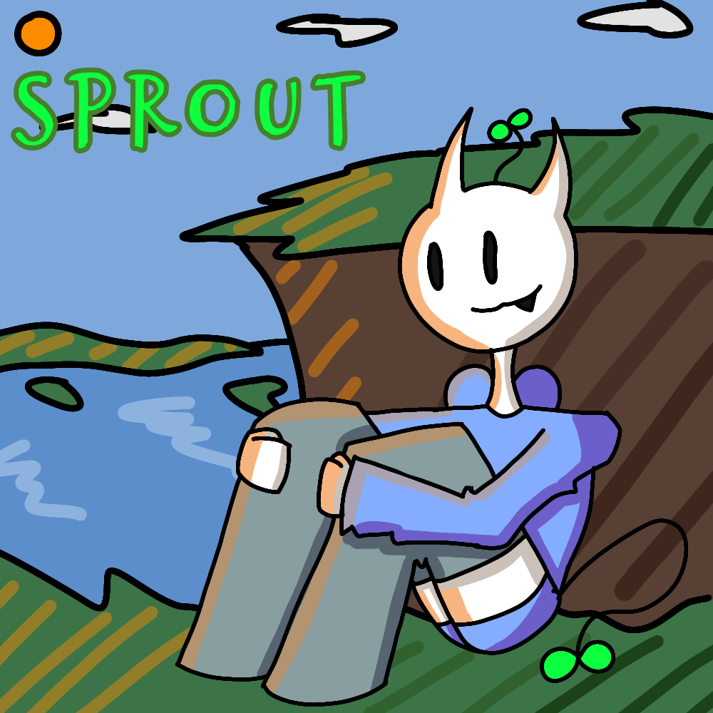 Sunset Sprout cliff - ibisPaint