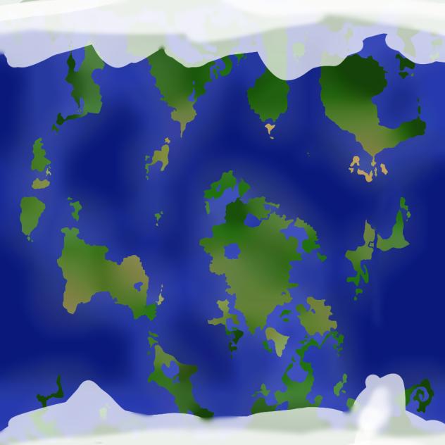 My fictional world map - ibisPaint