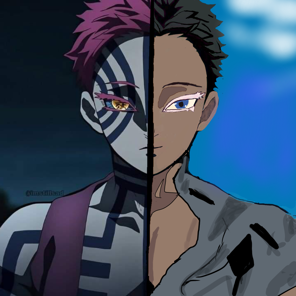 Akaza as human (kny) - ibisPaint
