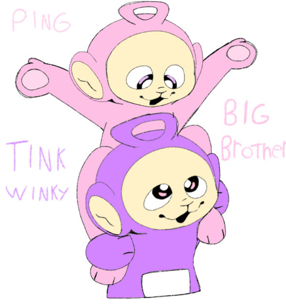Tinkywinky and ping - ibisPaint