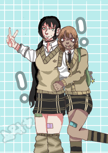 Two school girls! - ibisPaint