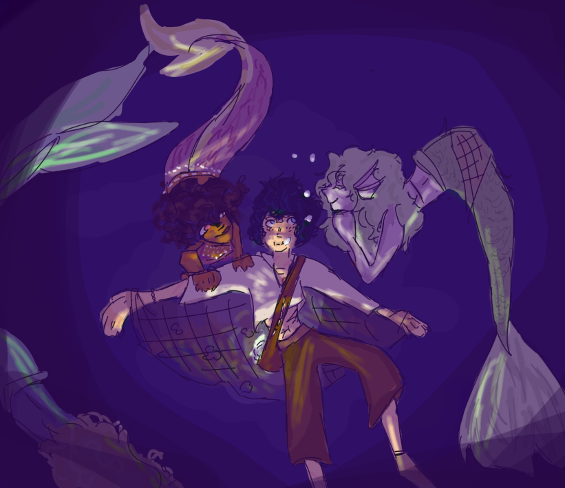Alaric be swimming with the fishes - ibisPaint