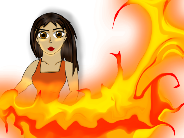 Fire-bender Girl - ibisPaint