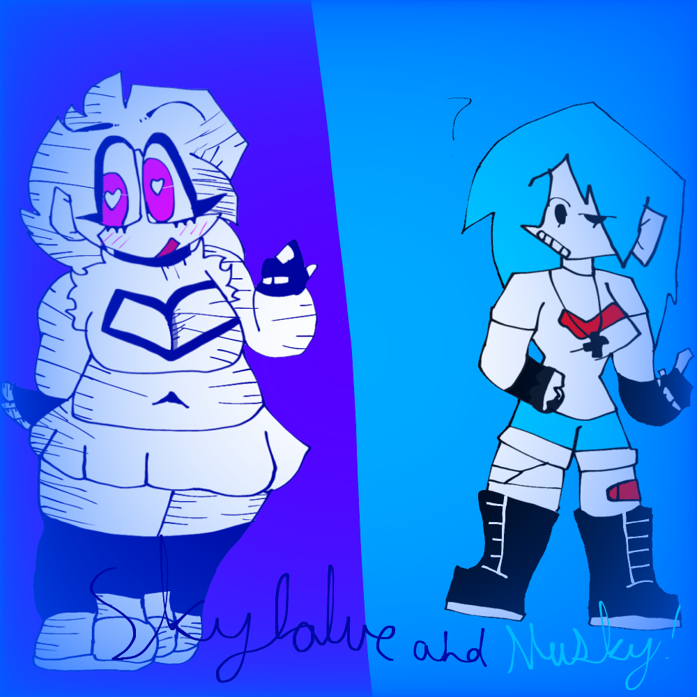 💙🤍𝚂𝚔𝚢𝚋𝚕𝚞𝚎 𝚊𝚗𝚍 𝔑𝔲𝔰𝔨𝔶💙🖤 𝚜𝚙𝚎𝚎𝚍𝚙𝚊𝚒𝚗𝚝! - ibisPaint