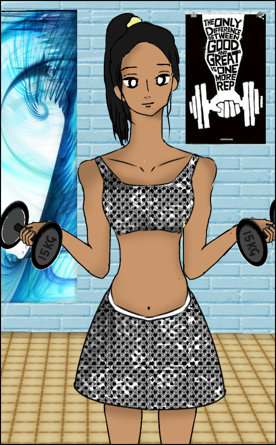 a really strong gym person - ibisPaint