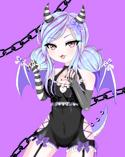 Dragon girl (Bluish purple) - ibisPaint