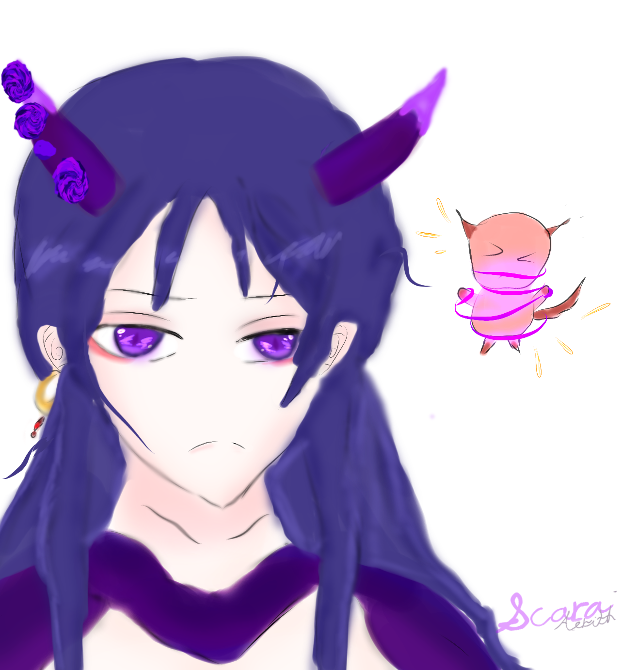 Scaramouche as a demon - ibisPaint