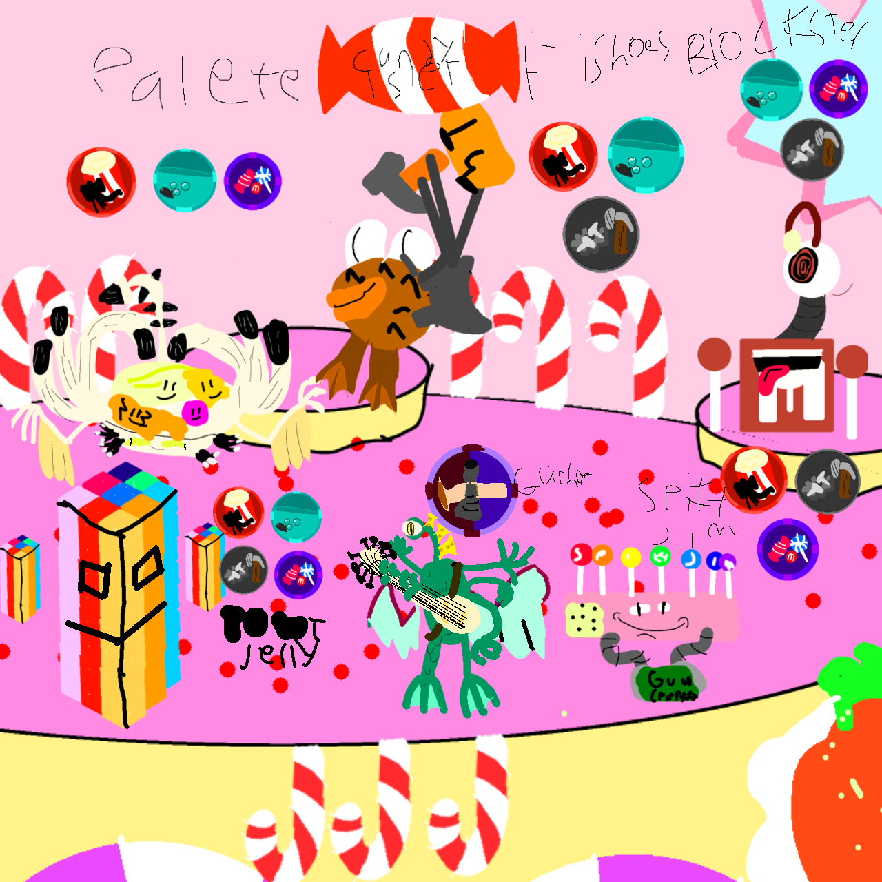 Triples,quad&playtime on candy islet - ibisPaint