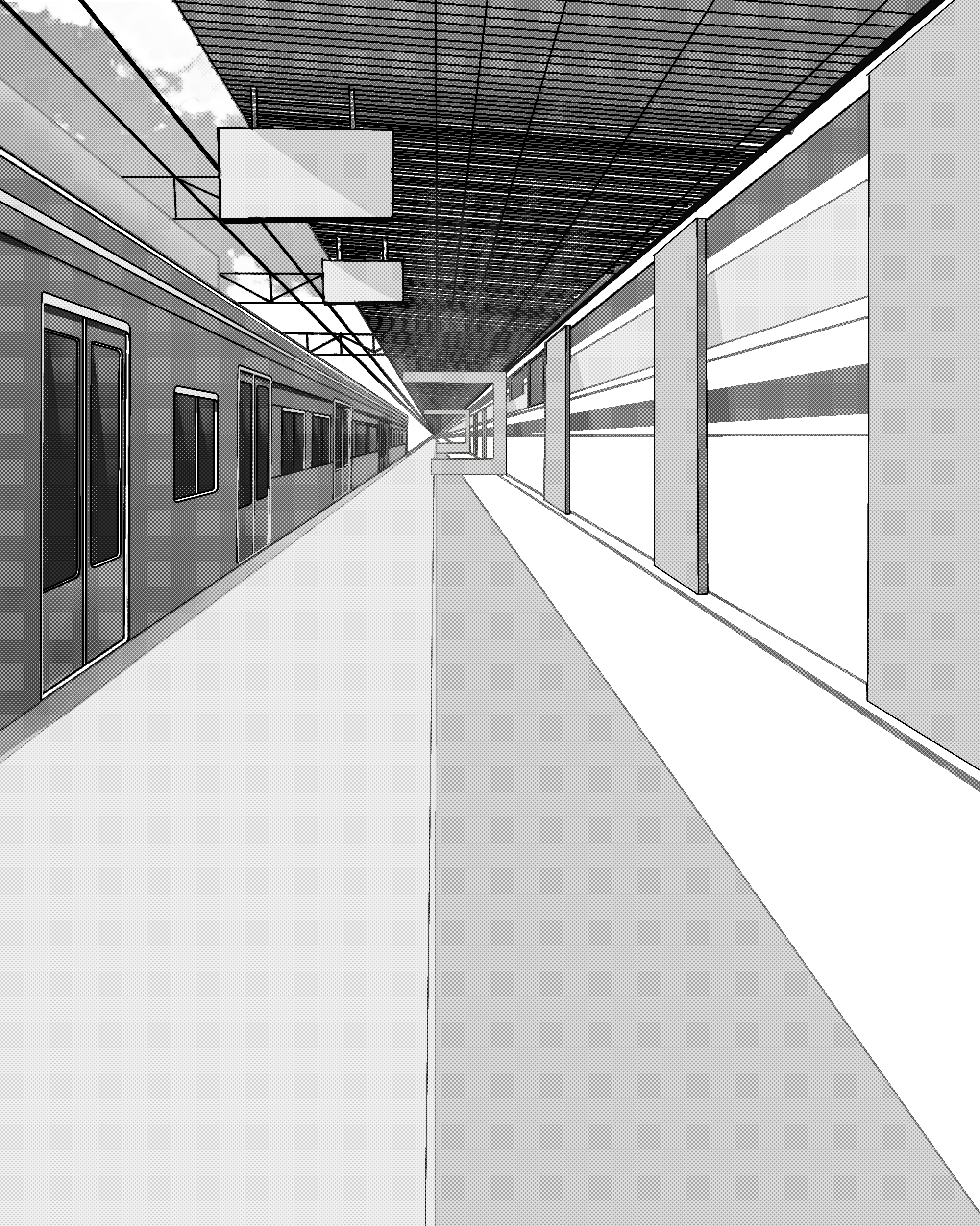 Railway station - ibisPaint