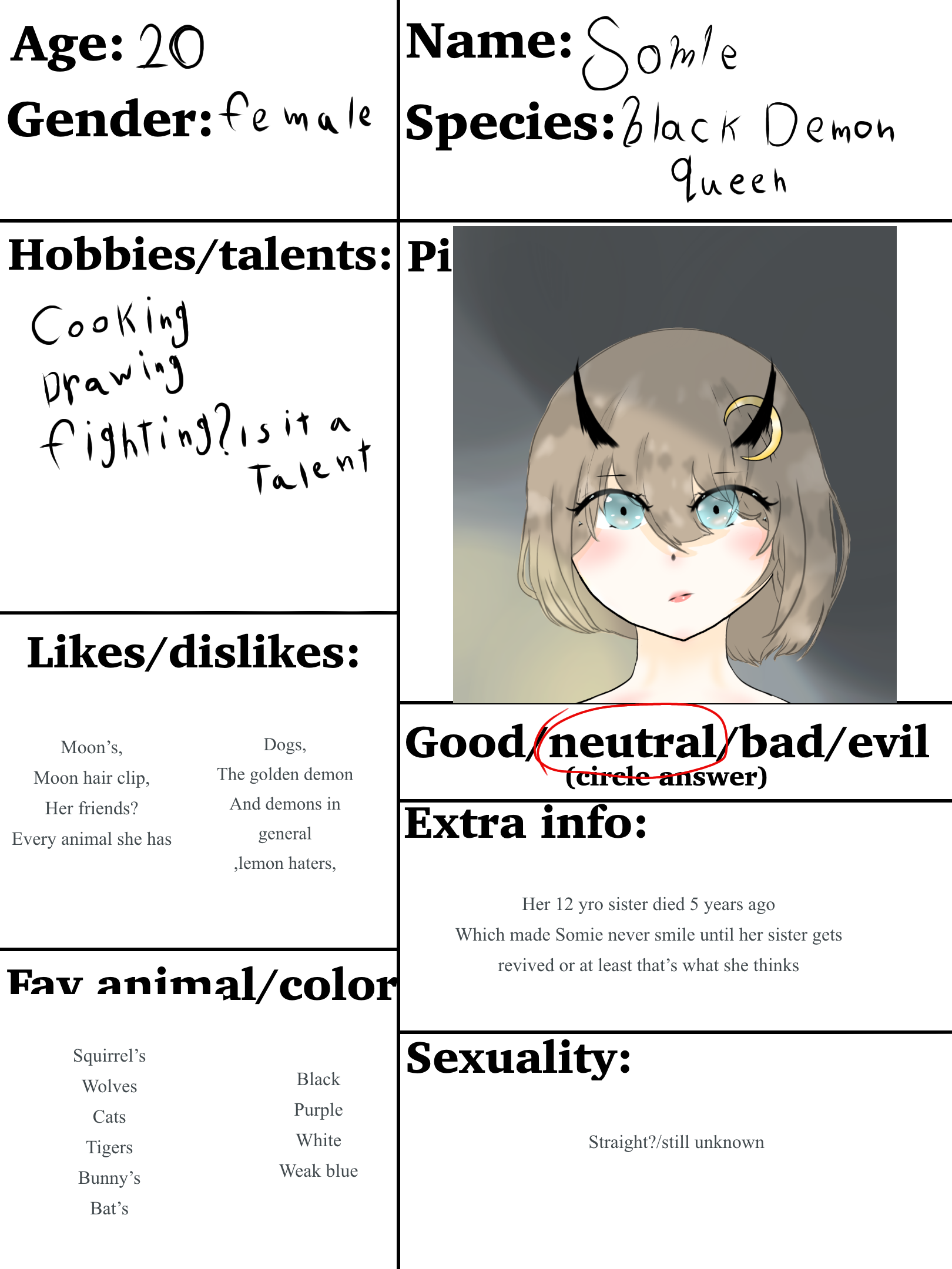 Things about her character - ibisPaint