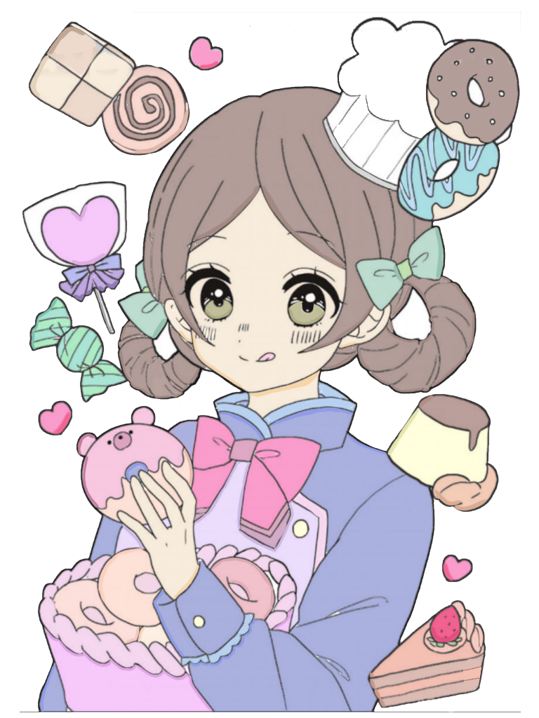 girl who cooked some sweets - ibisPaint