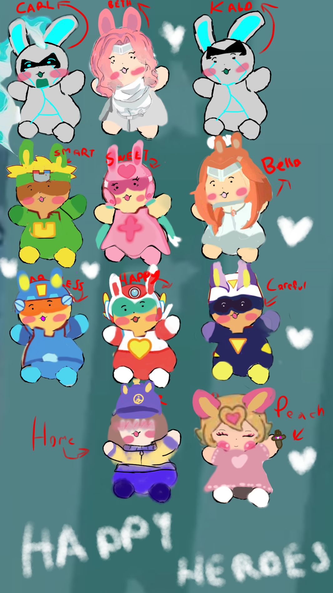 Happy Heroes ( Rabbit style) - ibisPaint