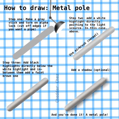 How to draw a metal pole - ibisPaint