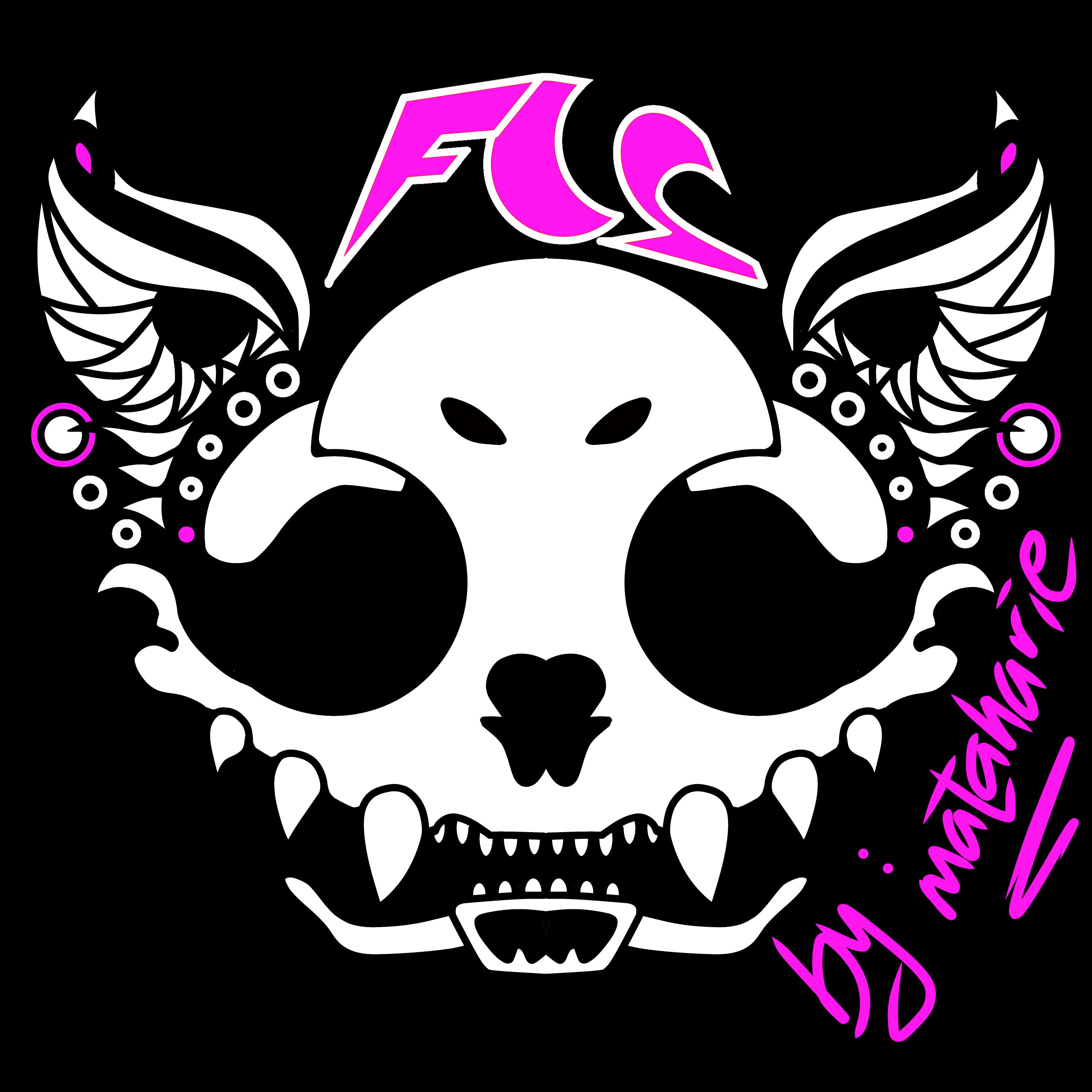 Cat Skull logo - ibisPaint