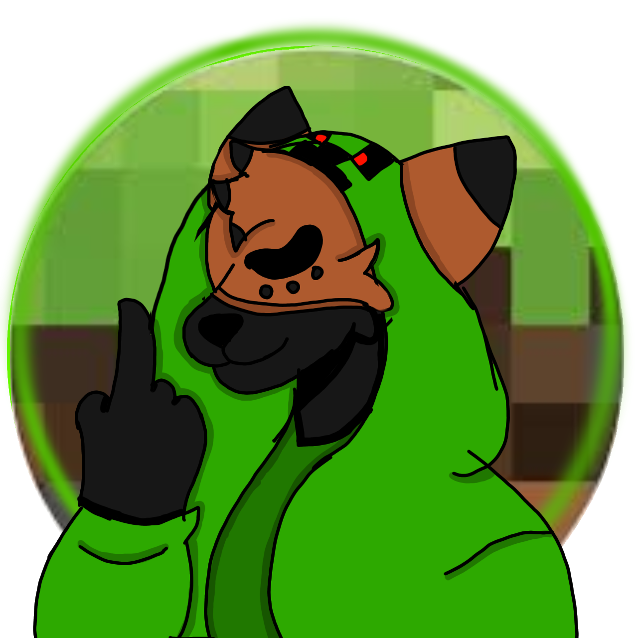 TreatPawz in a creeper hoodie. - ibisPaint